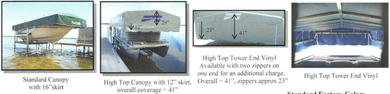 Craftlander High Top Boat Lift Canopy – Midwest Marine Supplies